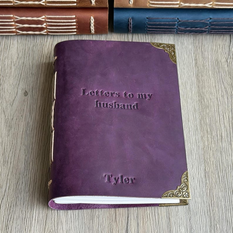 Letters to My Wife or Husband, Custom Leather Journal, Personalized ...