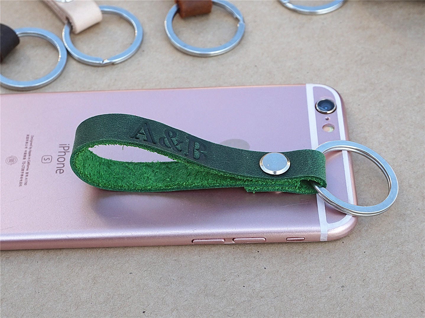 Custom Leather Keychain Personalized Leather Key Ring - Etsy