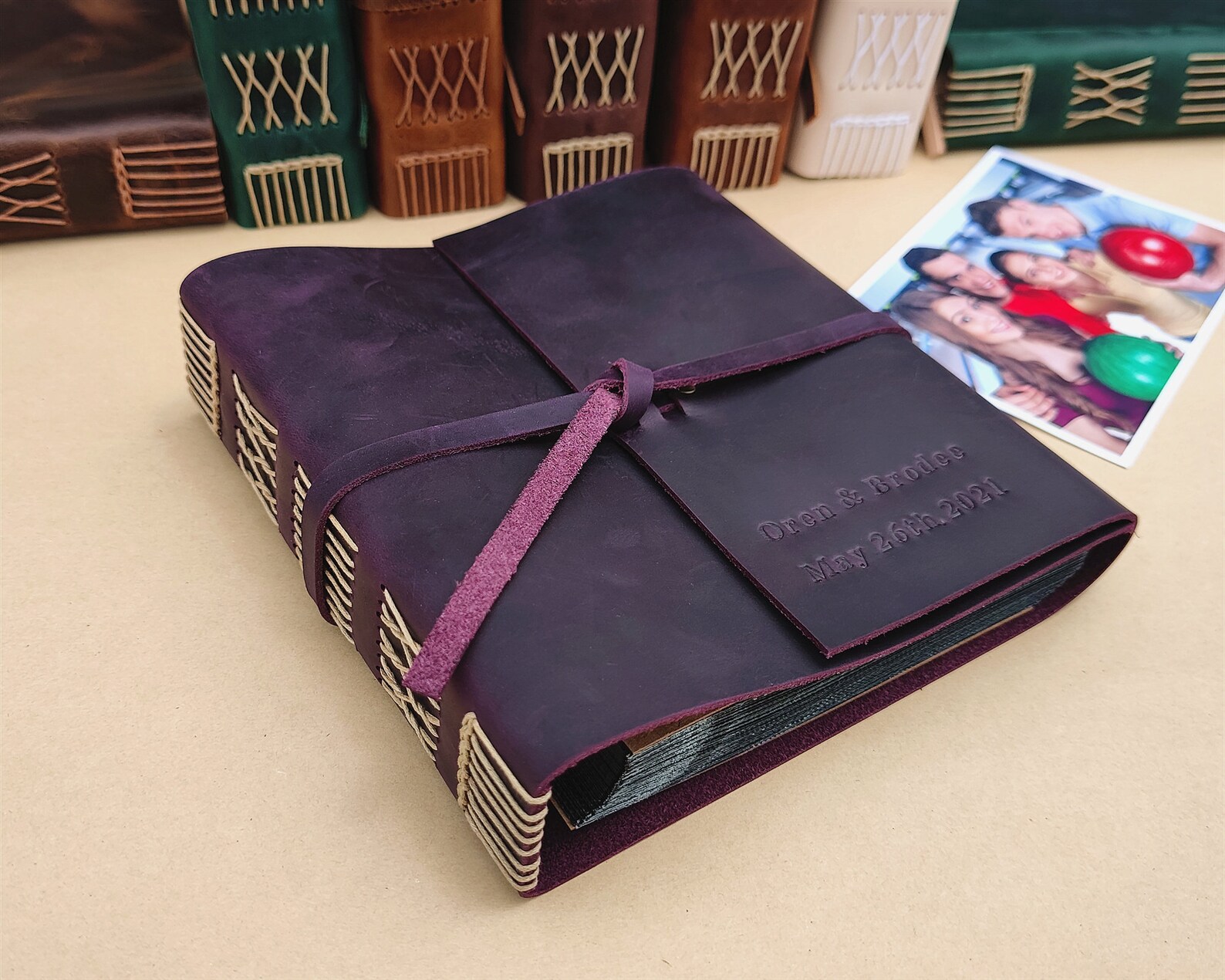 Personalized Photo Album 4x6 100 Inserts Genuine Leather - Etsy