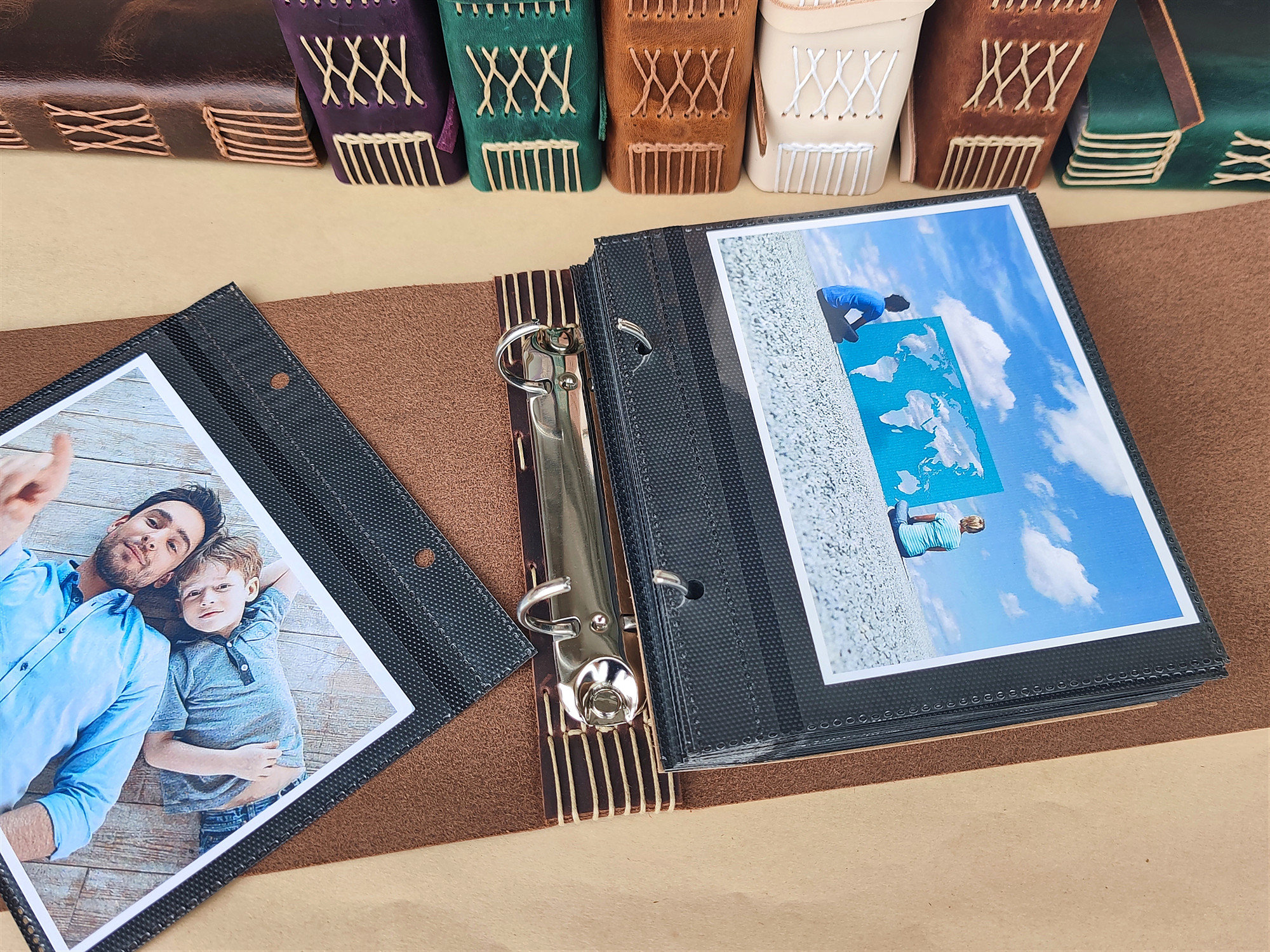Personalized Leather Album With Sleeves Leather Binder Album - Etsy