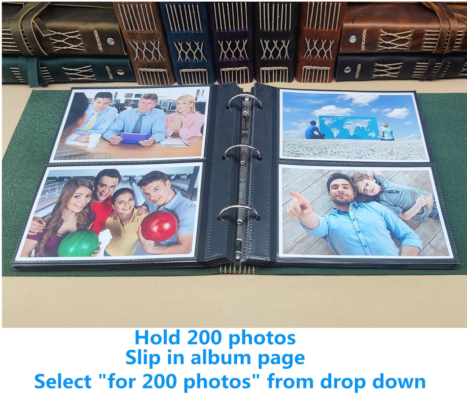 Personalized Photo Album 4x6 100 Inserts Genuine Leather - Etsy