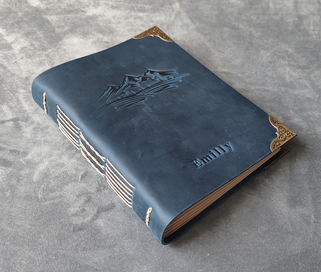 Personalized Leather Bound Journal Notebook, Embossed Journal, Genuine ...