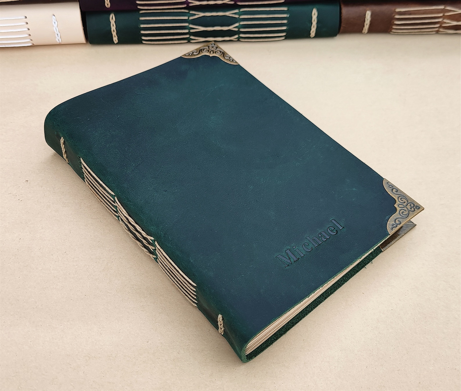 Personalized Leather Bound Journal Notebook Embossed Journal - Etsy