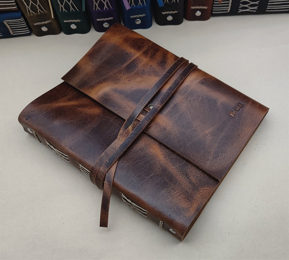 3 Rings Binder Journal Personalized Leather Journal Notebook - Etsy