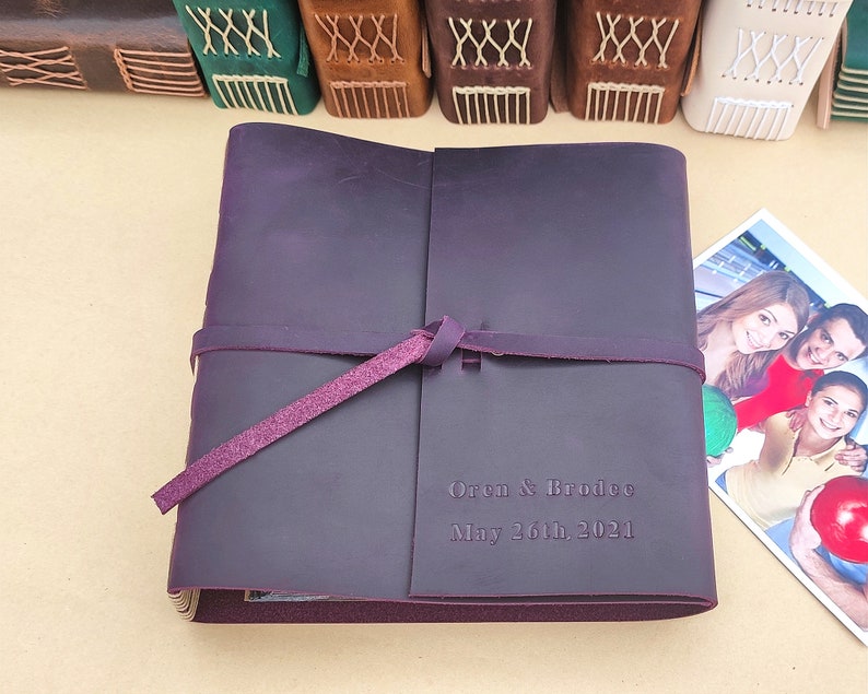 Personalized Photo Album 4x6 100 Inserts Genuine Leather - Etsy