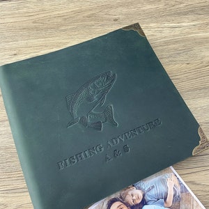 Hunting Fishing Photo Album, Personalized Slip in Album for 4x6 5x7 ...