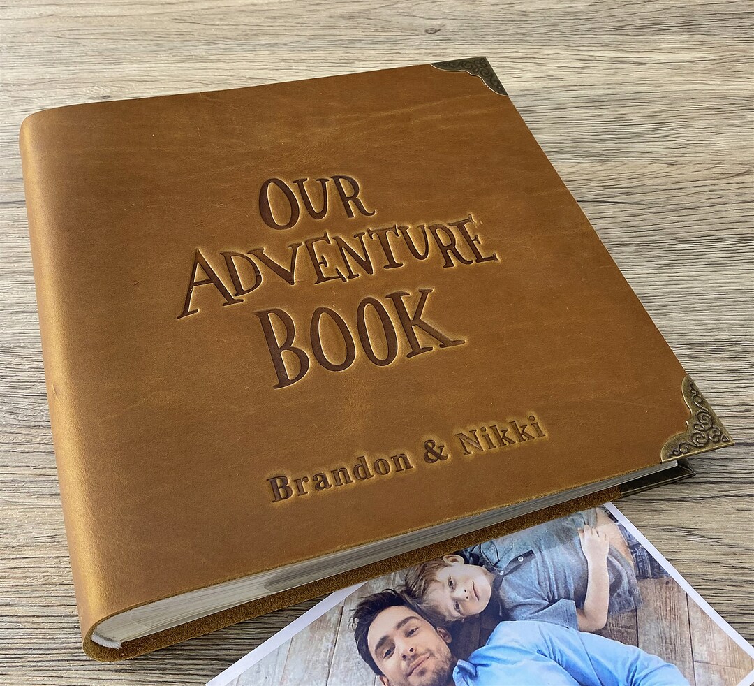 Personalized Leather Photo Album, Our Adventure Book, Anniversary Gift ...