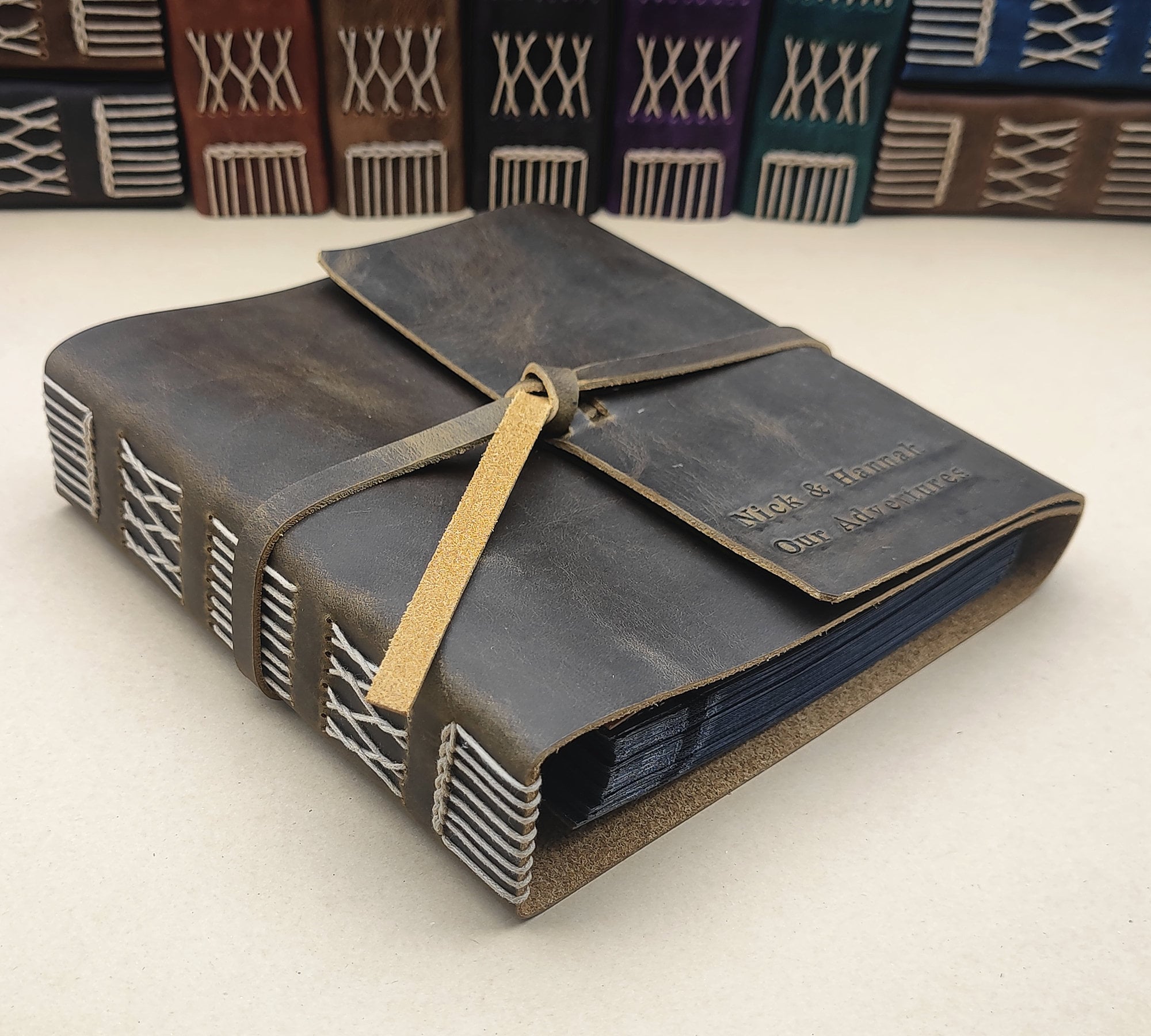 Custom Leather Photo Album Personalized Album With Sleeves - Etsy