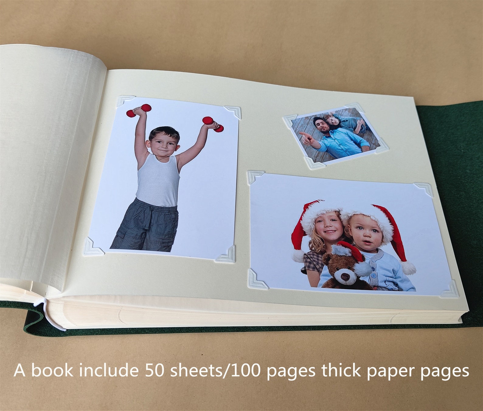 Personalized Leather Photo Album, Traditional Book Bound With Glassine ...