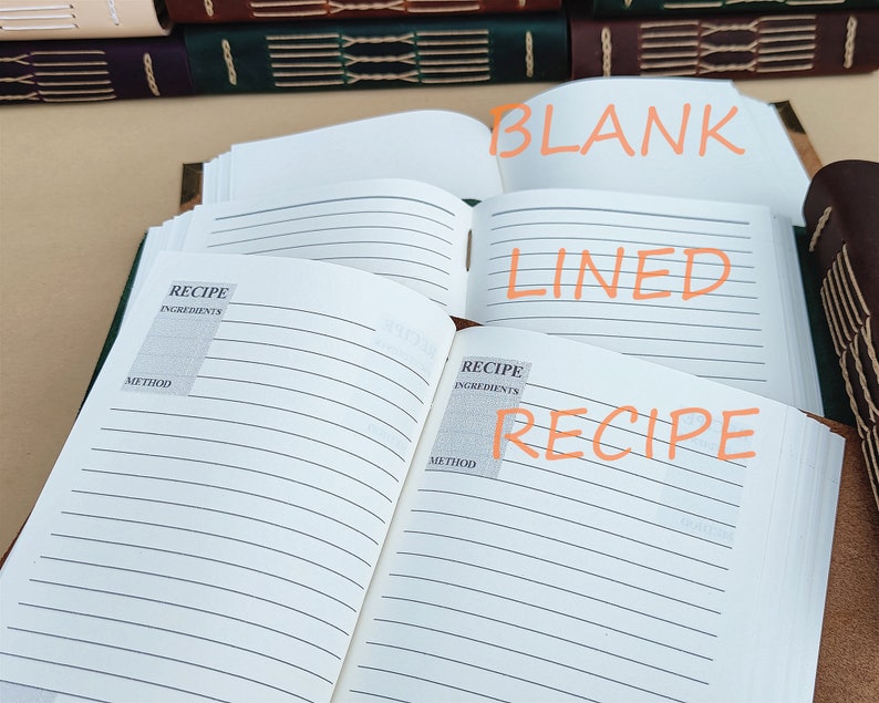 Recipes Your Name Recipe Book Personalized Genuine Leather - Etsy