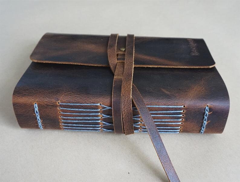 Personalized Leather Journal Vintage style Leather Notebook | Etsy