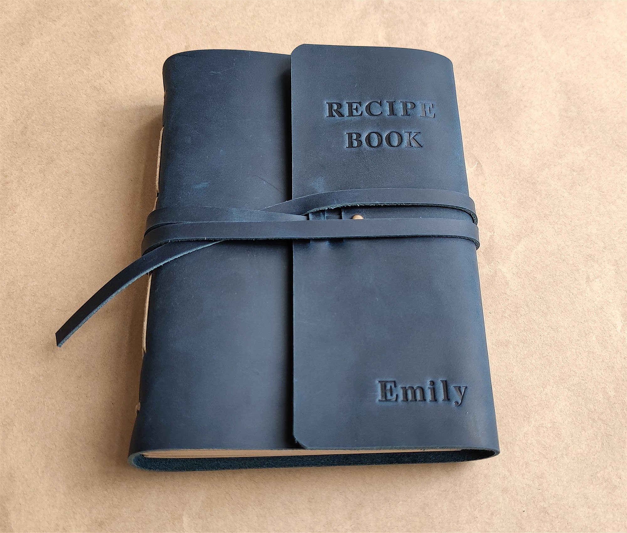 Personalized Leather Recipe Journal, Custom Recipe Book, Leather ...