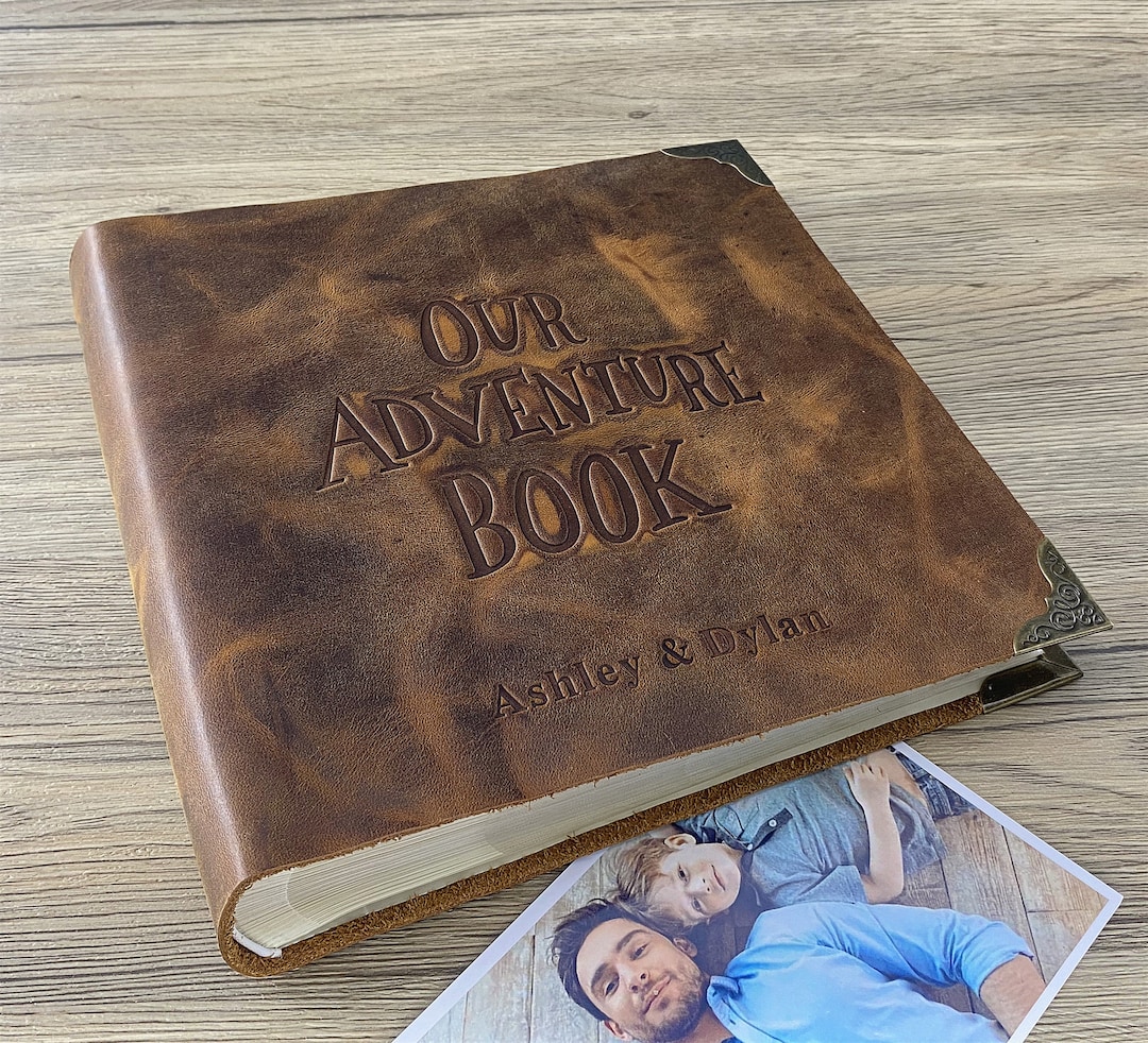 Personalized Genuine Leather Photo Album Our Adventure Book Valentine's ...