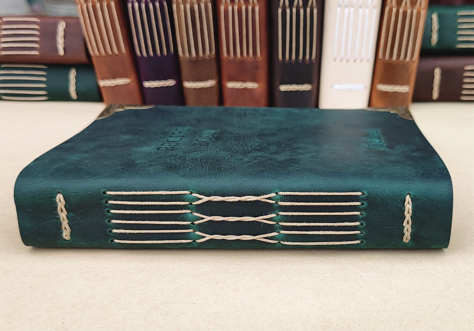 Genuine Leather Recipe Book, Personalized Cook Book, Embossed Names ...