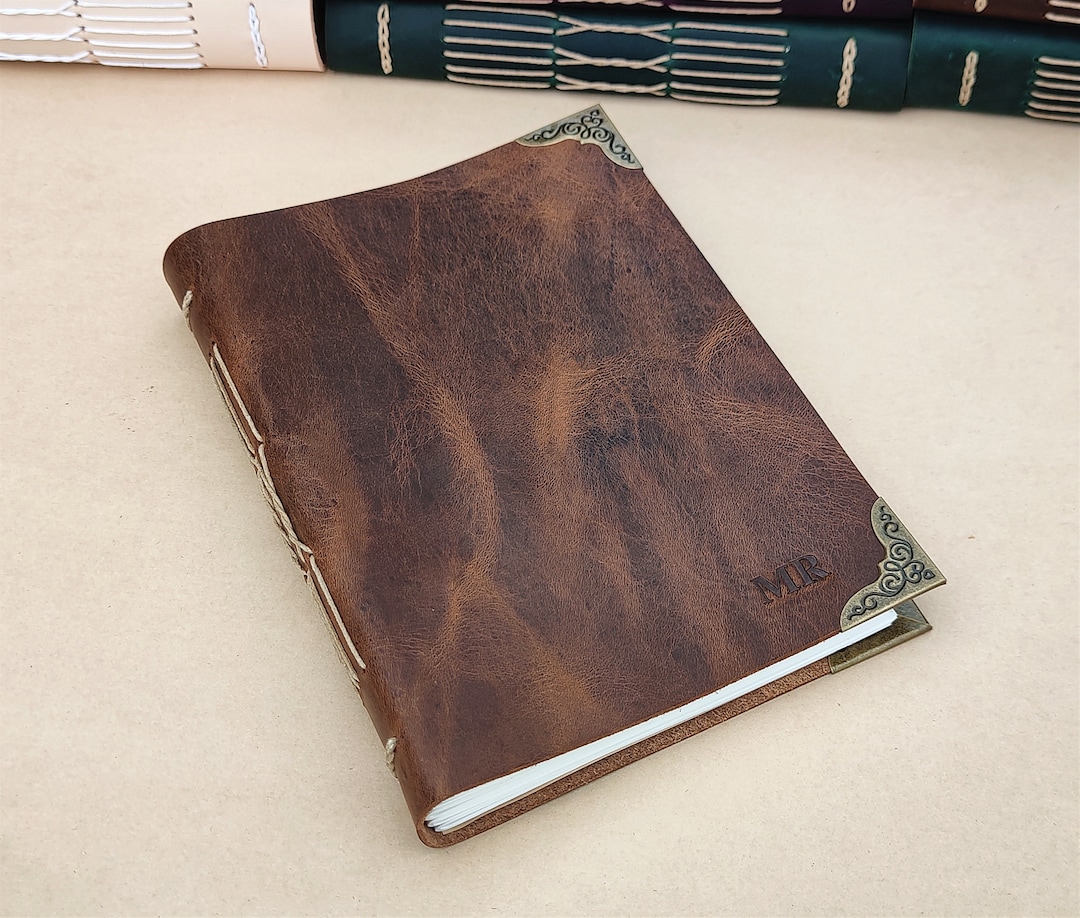 Genuine Leather Journal, Customized Leather Notebook, Leather Bound ...