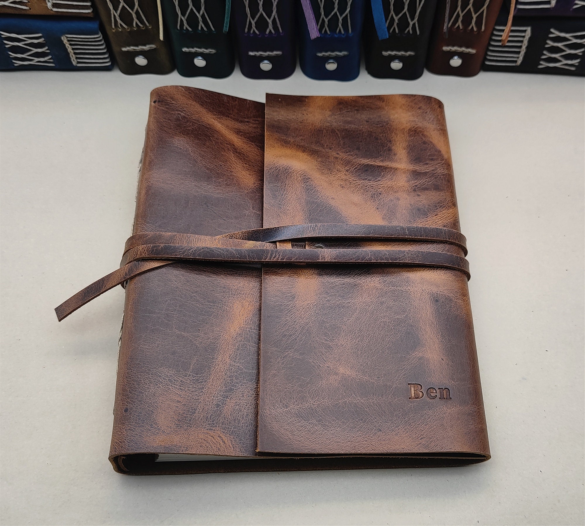 Handmade Leather Journal Personalized 3 Rings Binder - Etsy