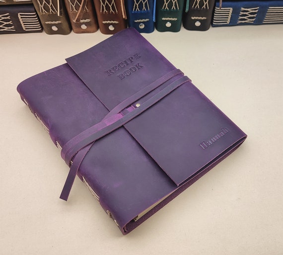 Personalized Leather Recipe Book 3 Rings Binder - Etsy