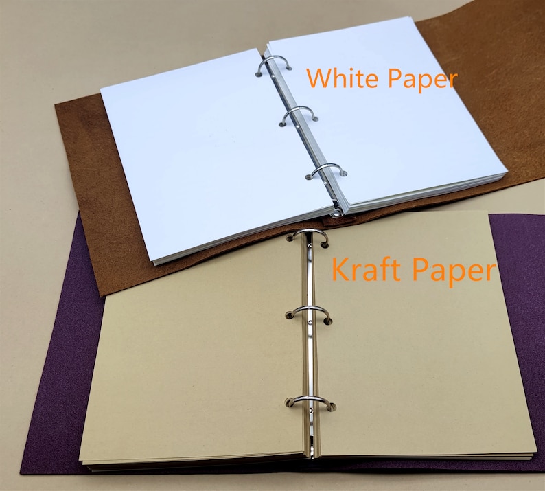 3 Rings Binder Journal Personalized Leather Journal Notebook - Etsy