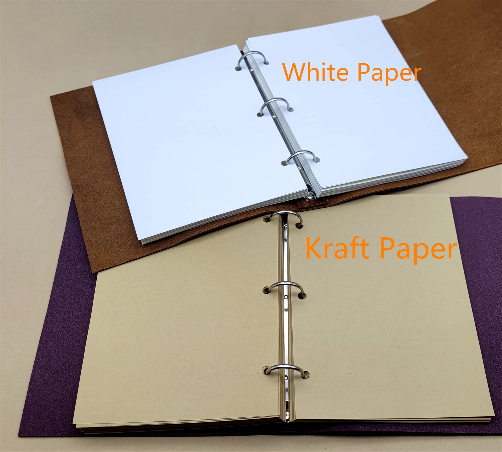 3 Rings Binder Journal Personalized Leather Journal Notebook - Etsy