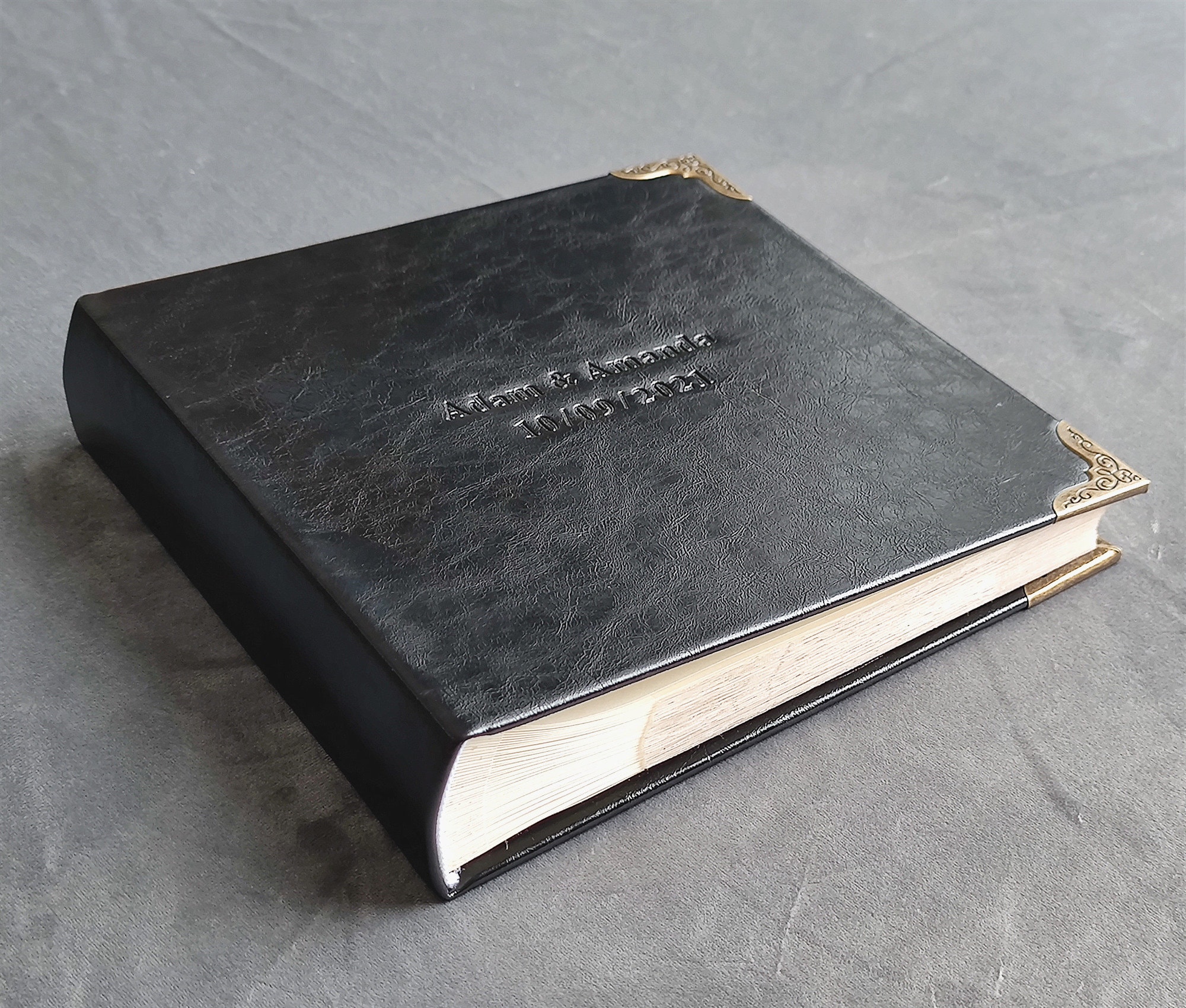 Leatherette Photo Album, Hardcover Guest Book, Holds 100-300 4x6 Photos ...