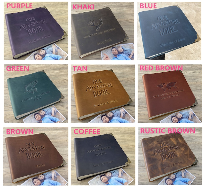 Personalized Leather Photo Album, 4x6 5x7 Slip In, Custom Scrapbook - Etsy