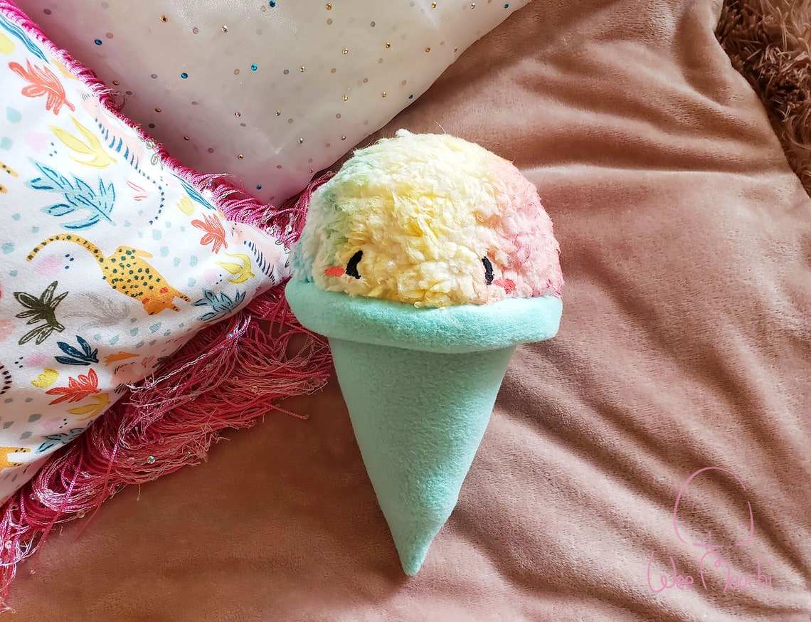 Snow Cone Novelty Plush Icy Cone Plush Ice Blue Plush - Etsy