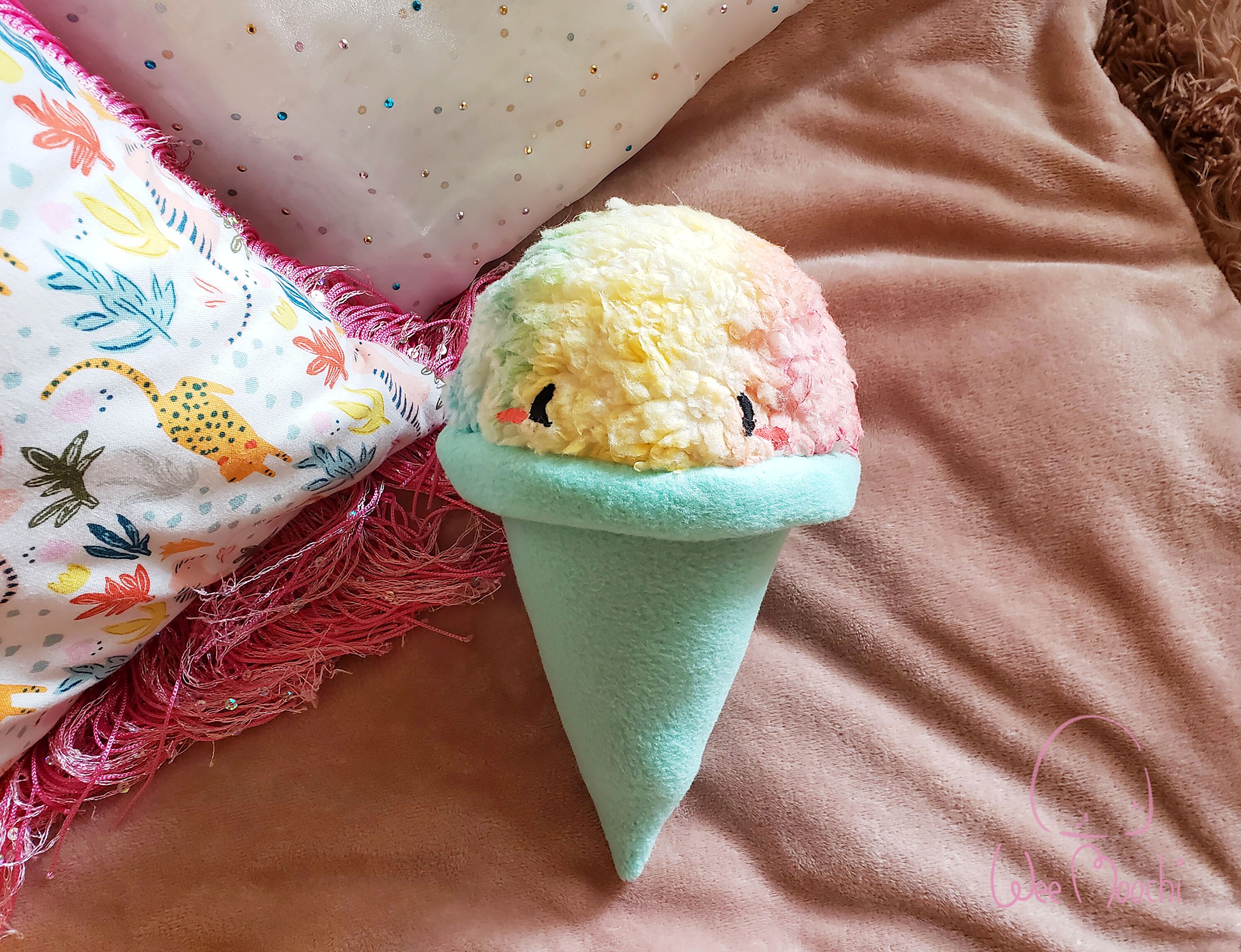Snow Cone Novelty Plush Icy Cone Plush Ice Blue Plush - Etsy