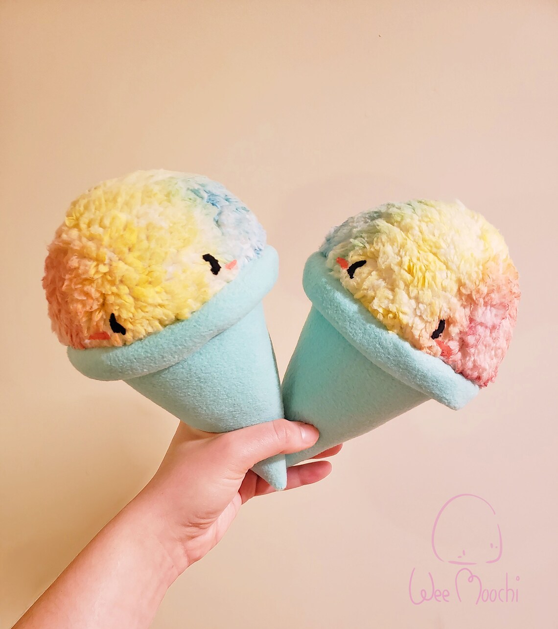 Snow Cone Novelty Plush Icy Cone Plush Ice Blue Plush - Etsy