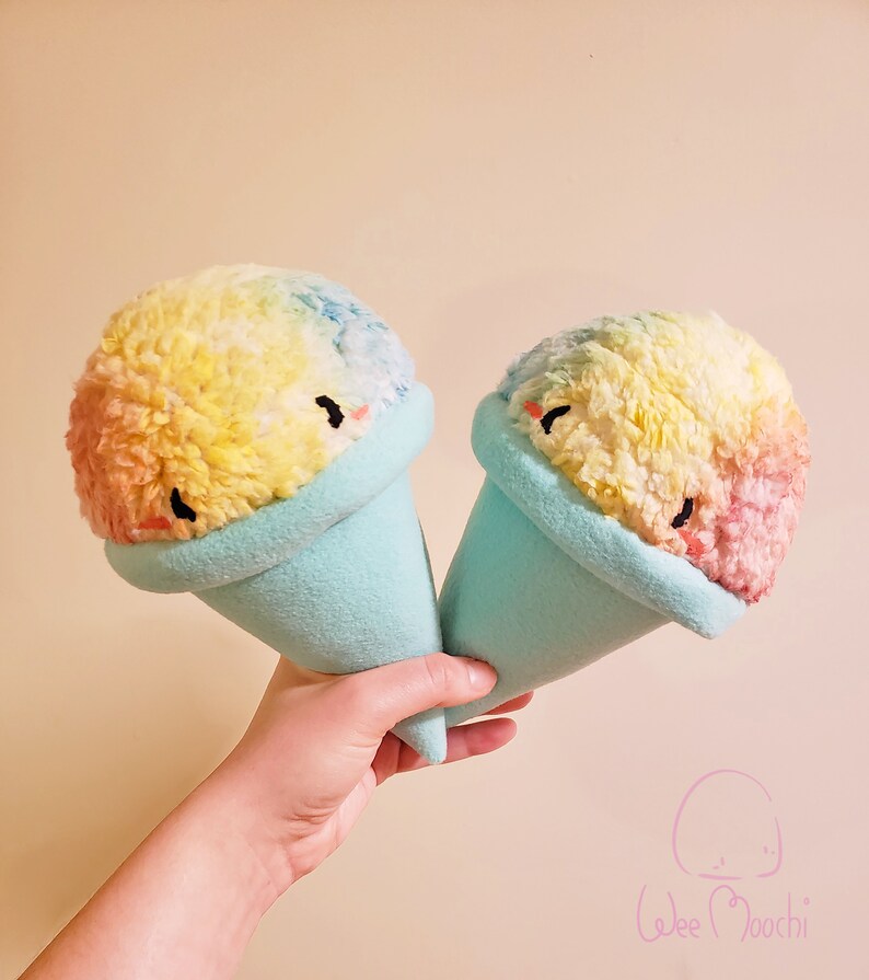 Snow Cone Novelty Plush Icy Cone Plush Ice Blue Plush - Etsy