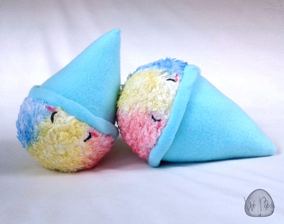 Snow cone Novelty Plush icy cone plush ice blue plush | Etsy