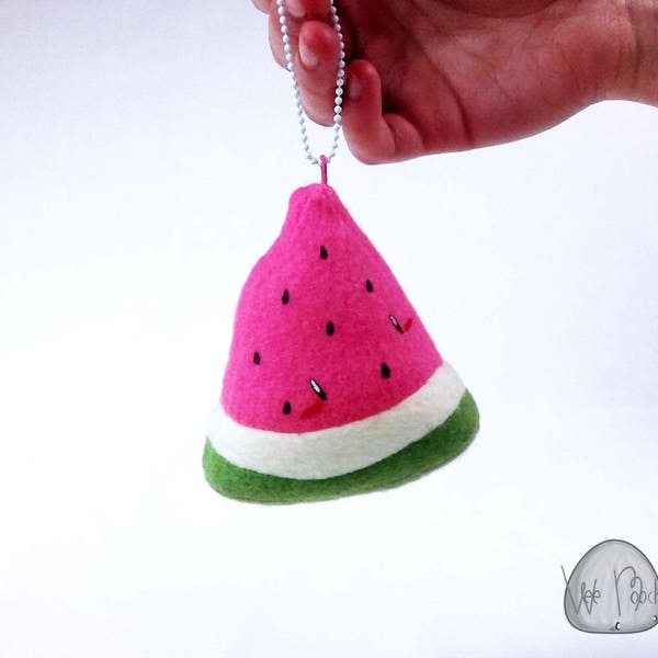 Plush Watermelon Keychain - Etsy