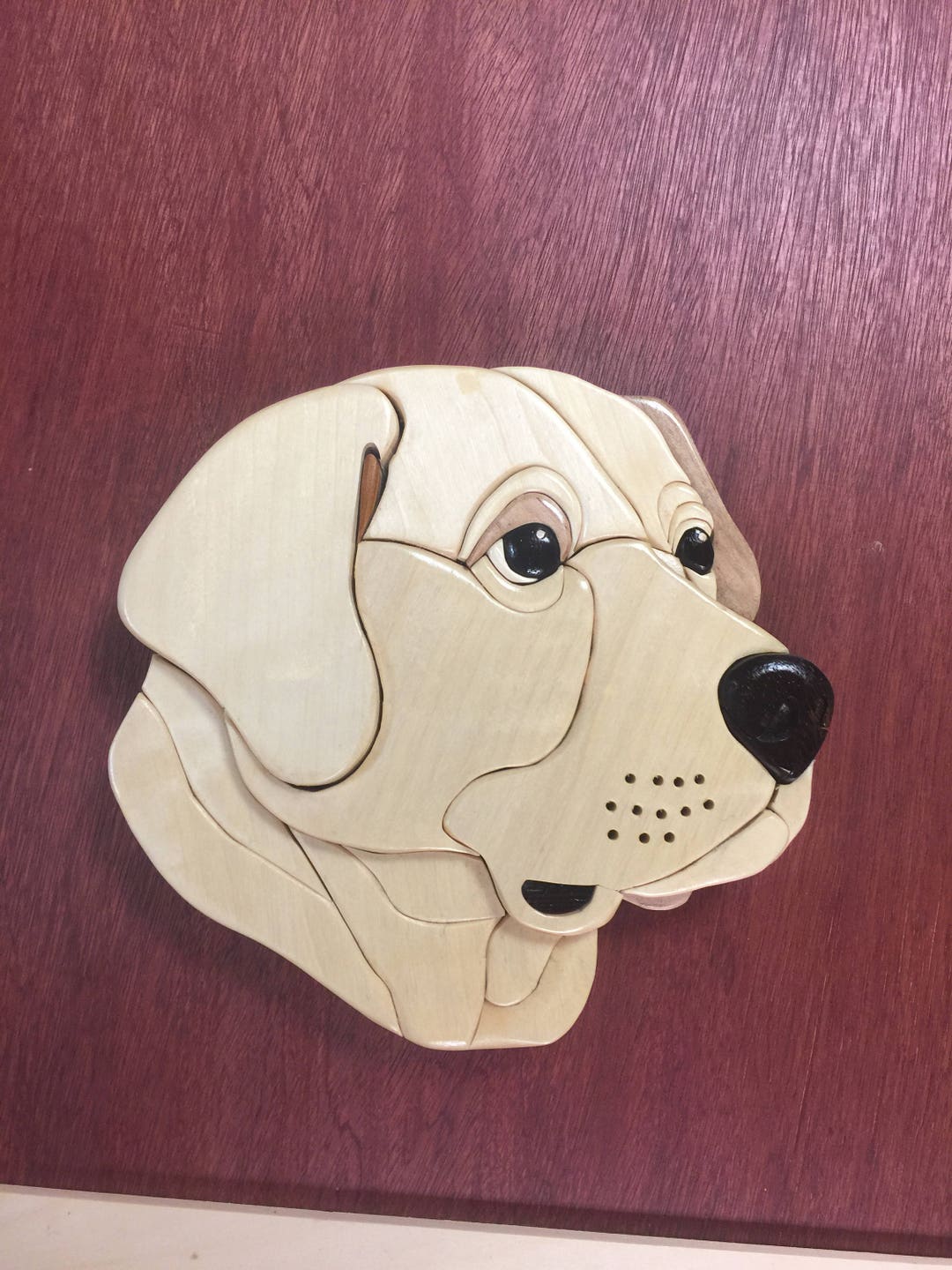 Labrador Dog in Intarsia Lab Dog Art - Etsy