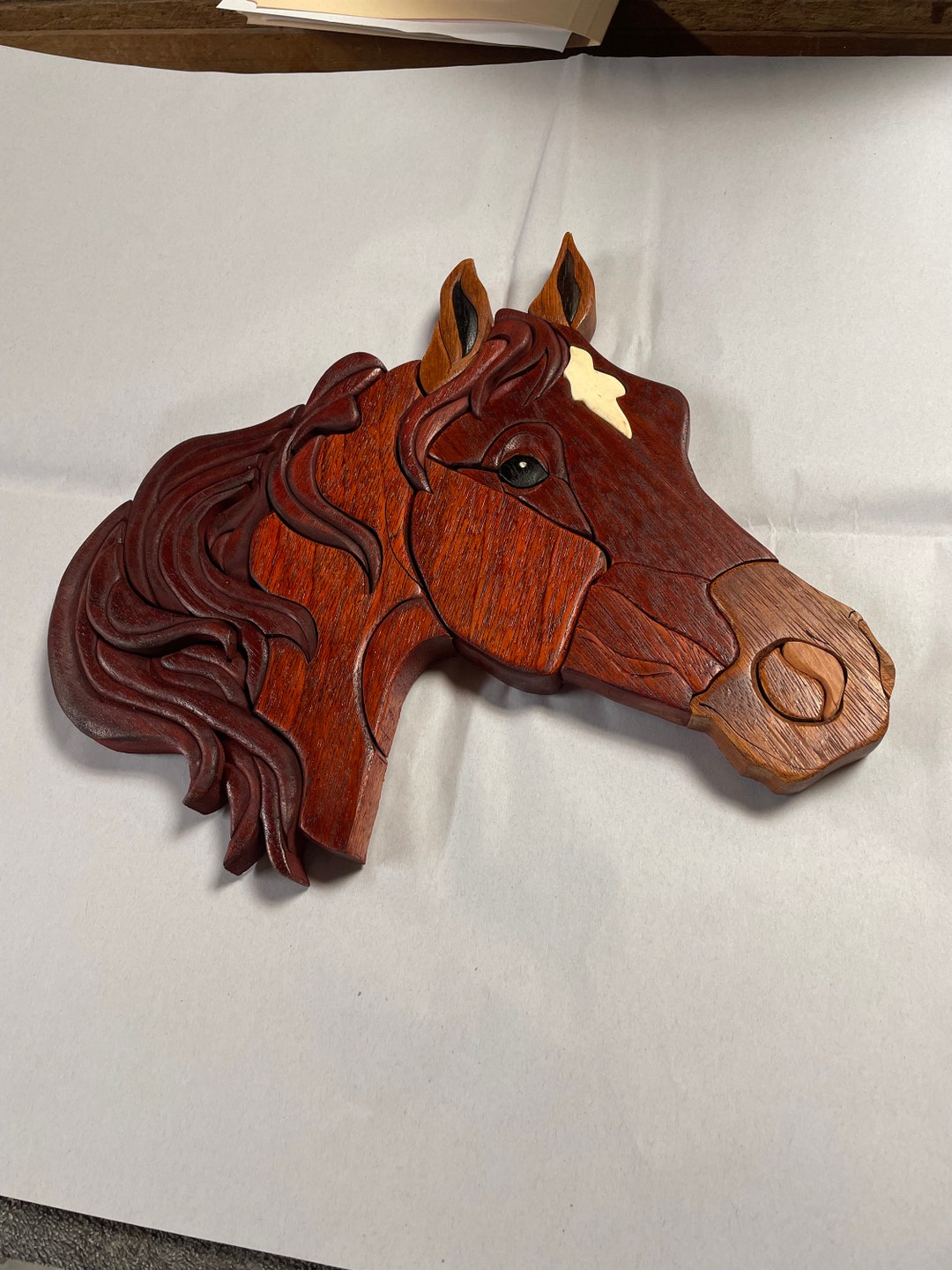 Arabian Horse in Intarsia Wooden Plaque - Etsy