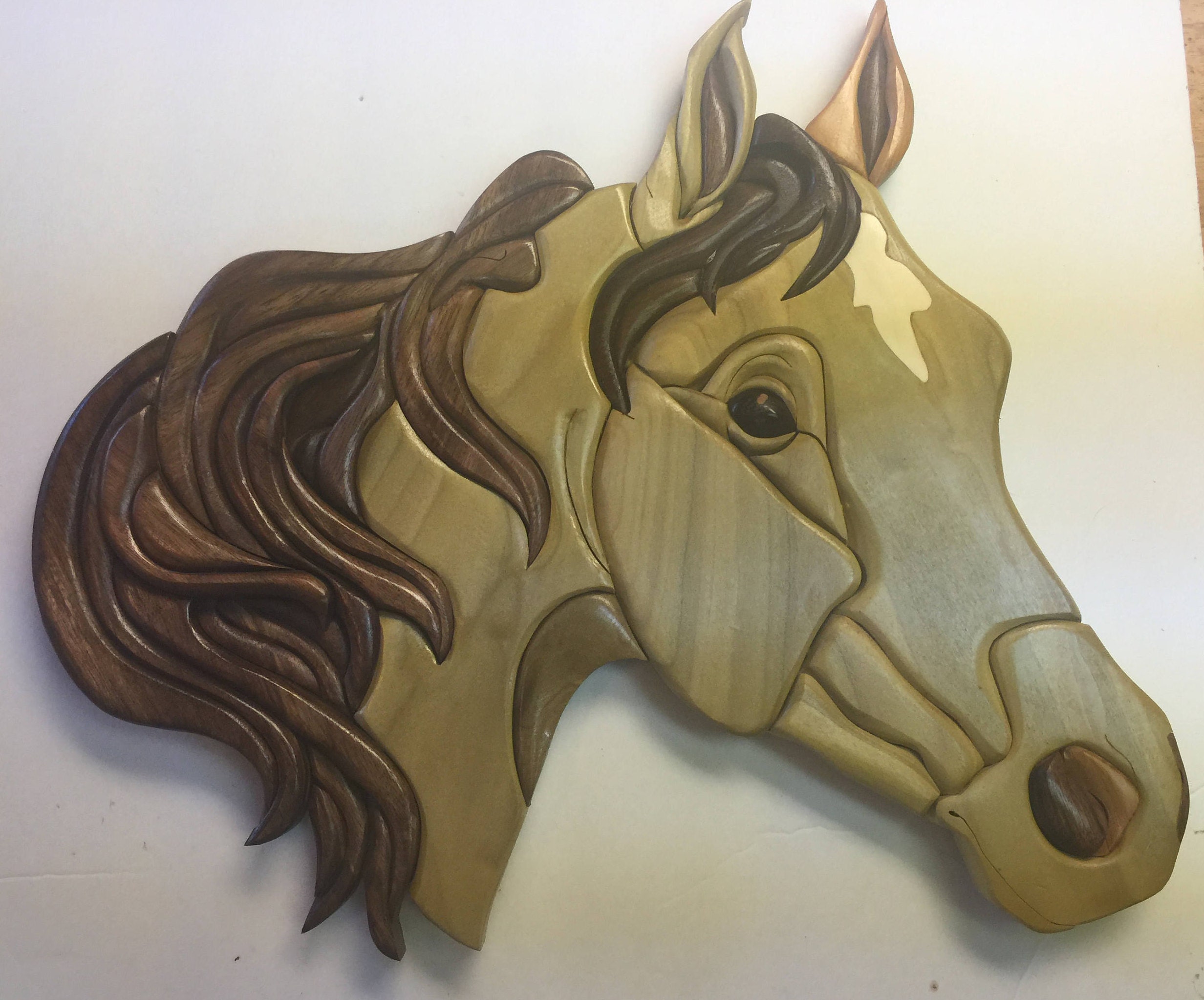 Arabian Horse in Intarsia Wooden Plaque - Etsy