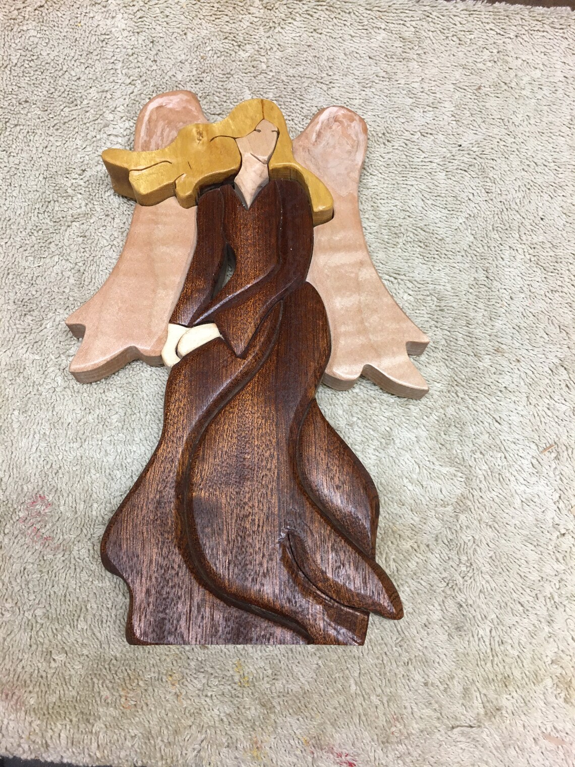 Christmas Angels Wooden Intarsia - Etsy