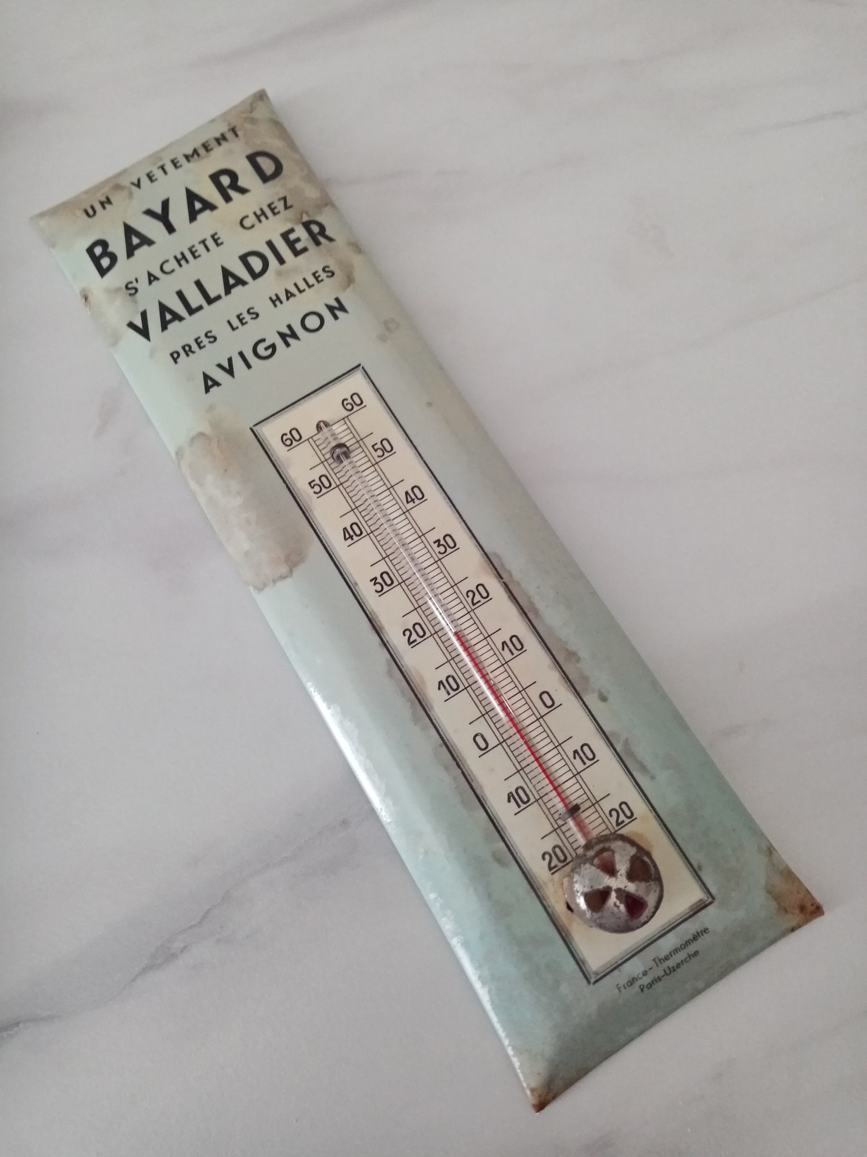 Thermometer and Bill of Sale 1930s Vintage French Advertising Bayard ...