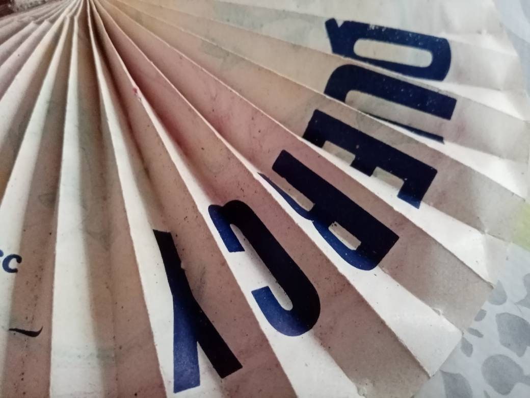 Vintage French Paper Fan, Advertising Hand Fan, Flowers, French Paper ...