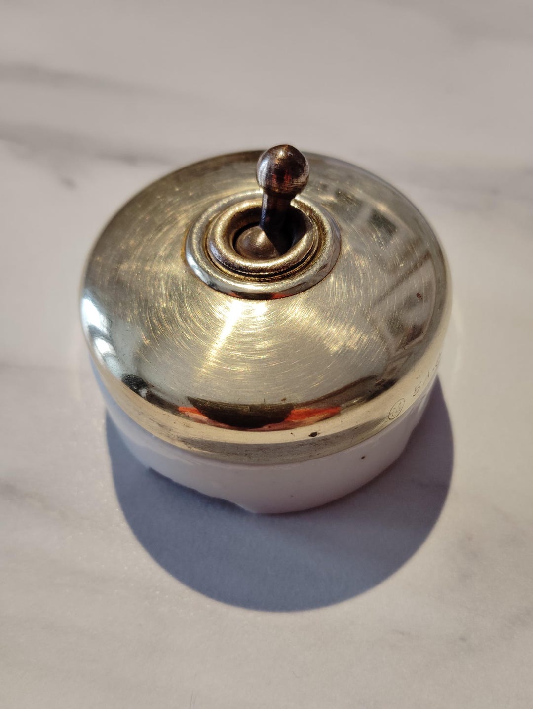 Antique Light Switch, Brass and Porcelain Made in France From 1920s - Etsy