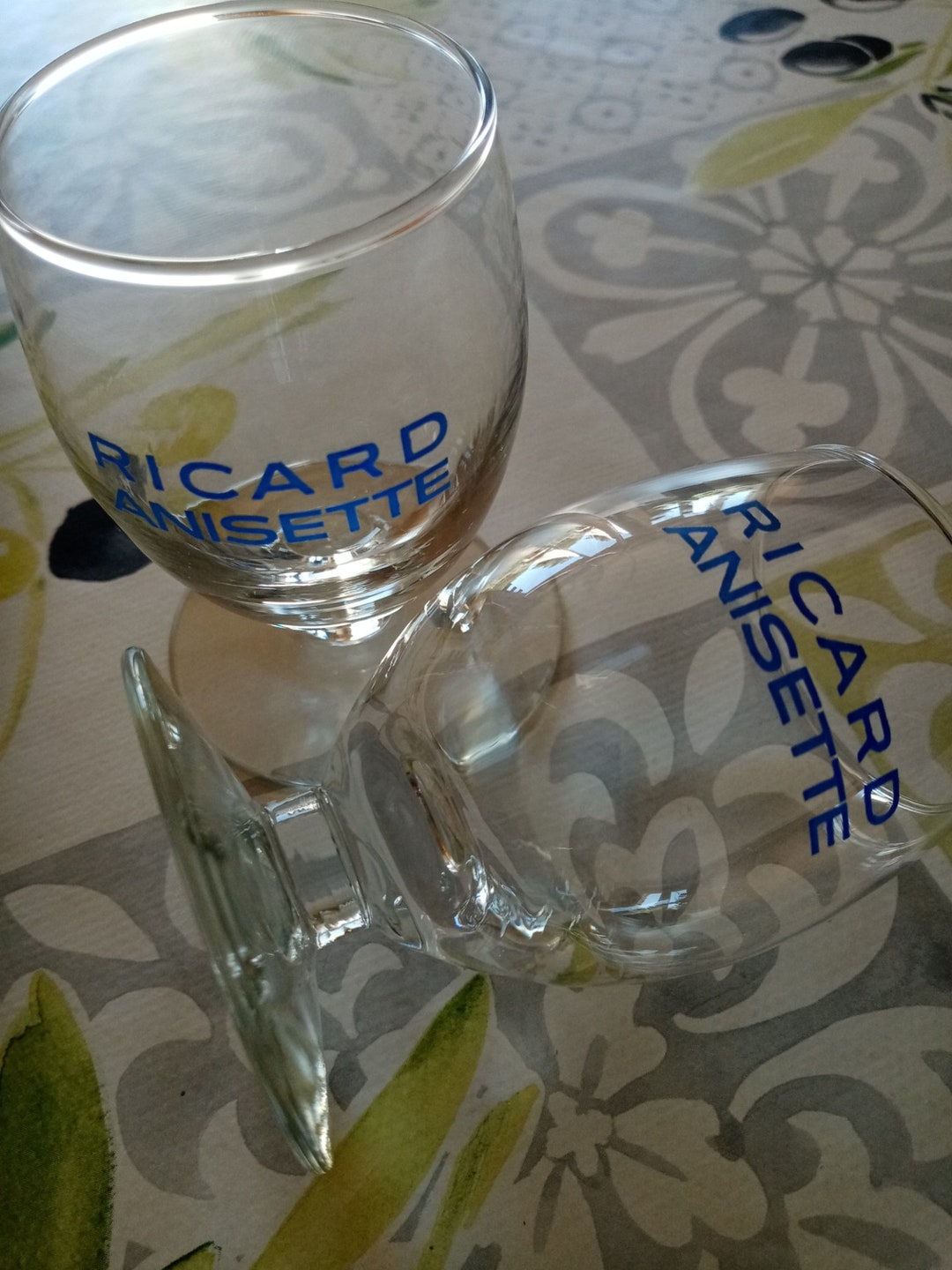 Ricard Pastis Glasses Promotional Advertising French Barware Genuine ...