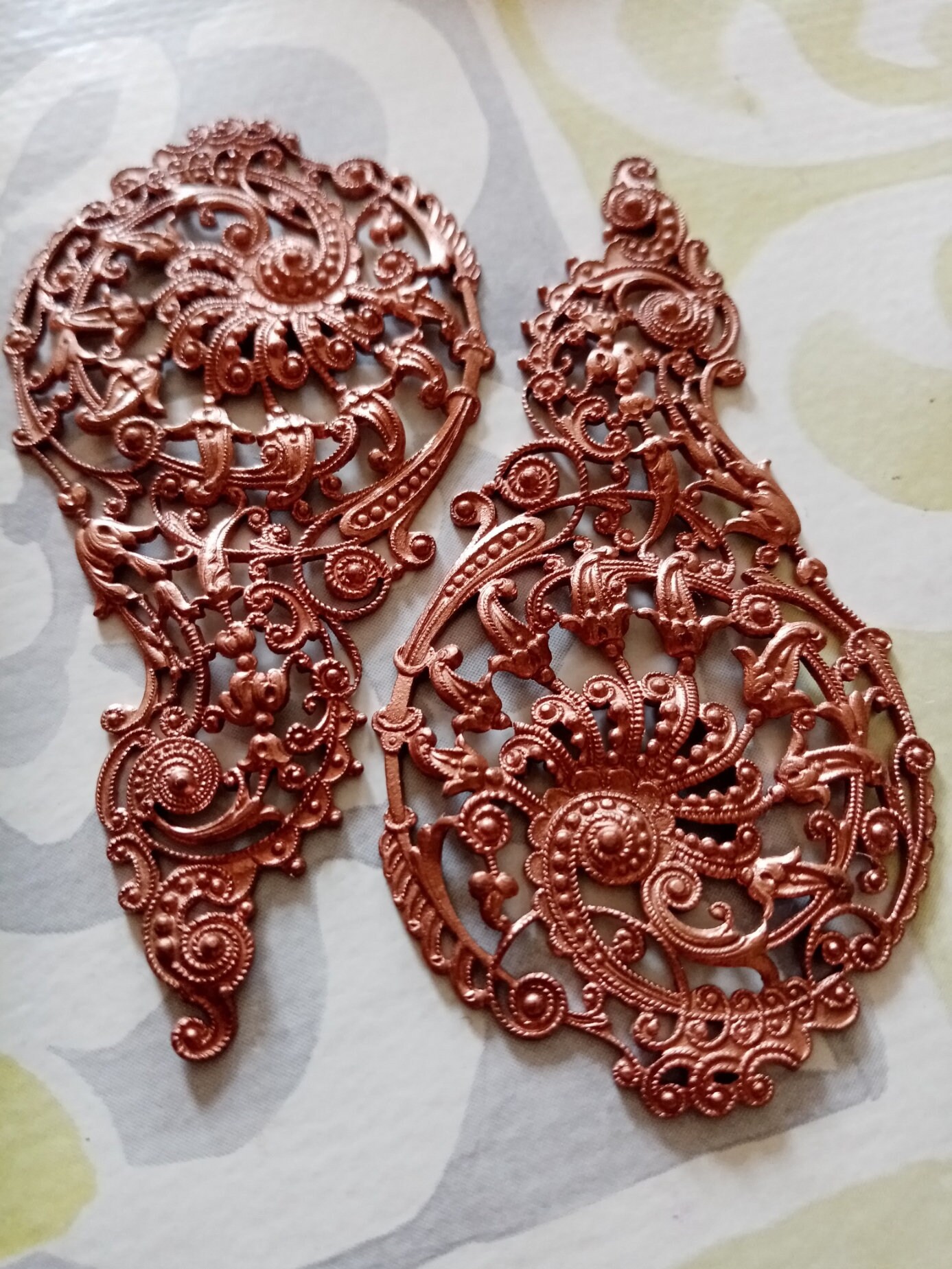 Copper Filigree Costume Fabric Embelishments Reclaimed Hardware - Etsy