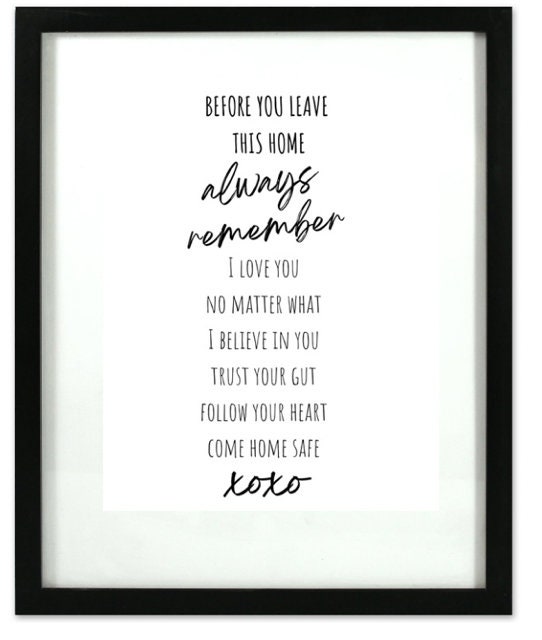 Before You Leave This Home Sign - Etsy