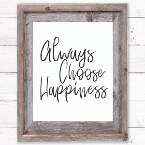 Always Choose Happiness Printable | Motivation Quotes | Inspirational ...
