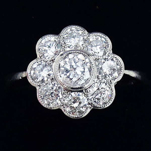 Antique Daisy Ring - Etsy
