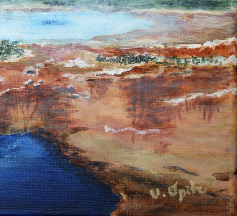 Yellowstone, Hot Spring, Oil Painting, Original, Wyoming, Water ...