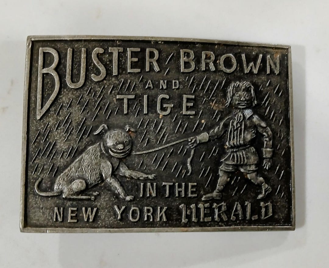 Buster Brown and Tige in the New York Herald Belt Buckle Made in ...