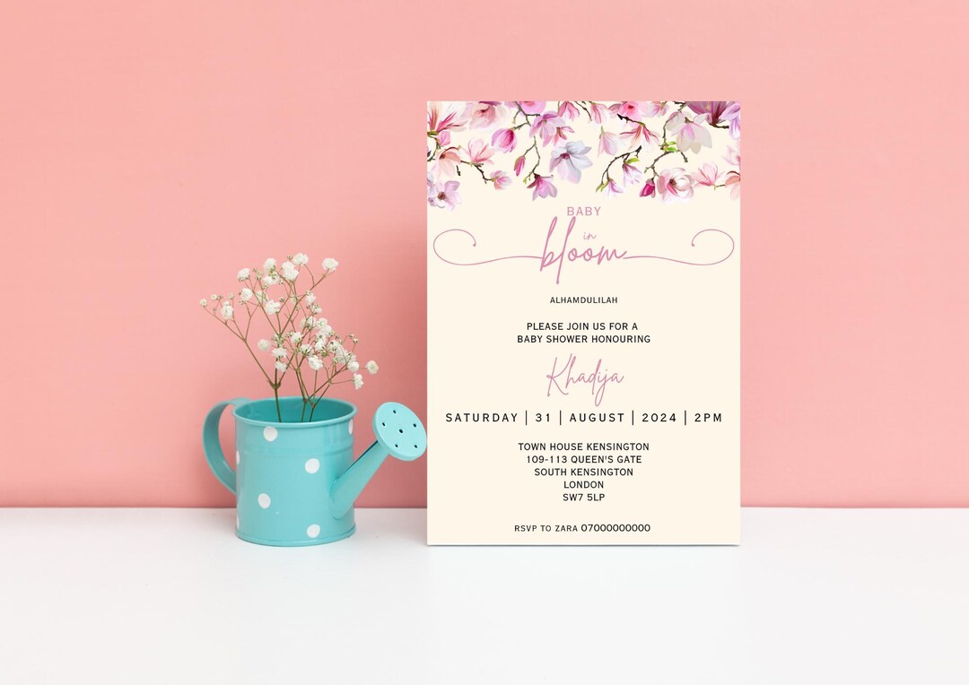 Muslim Baby Shower Invitation, Aqiqah, Aqeeqah, Template Invitation - Etsy