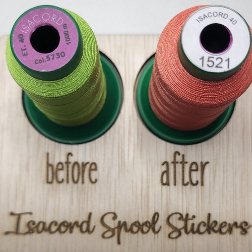 Isacord Spool Stickers Embroidery Thread Sticker Sewing - Etsy