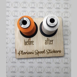 Floriani Spool Stickers | Embroidery Thread | Spool Sticker | Easy-to ...