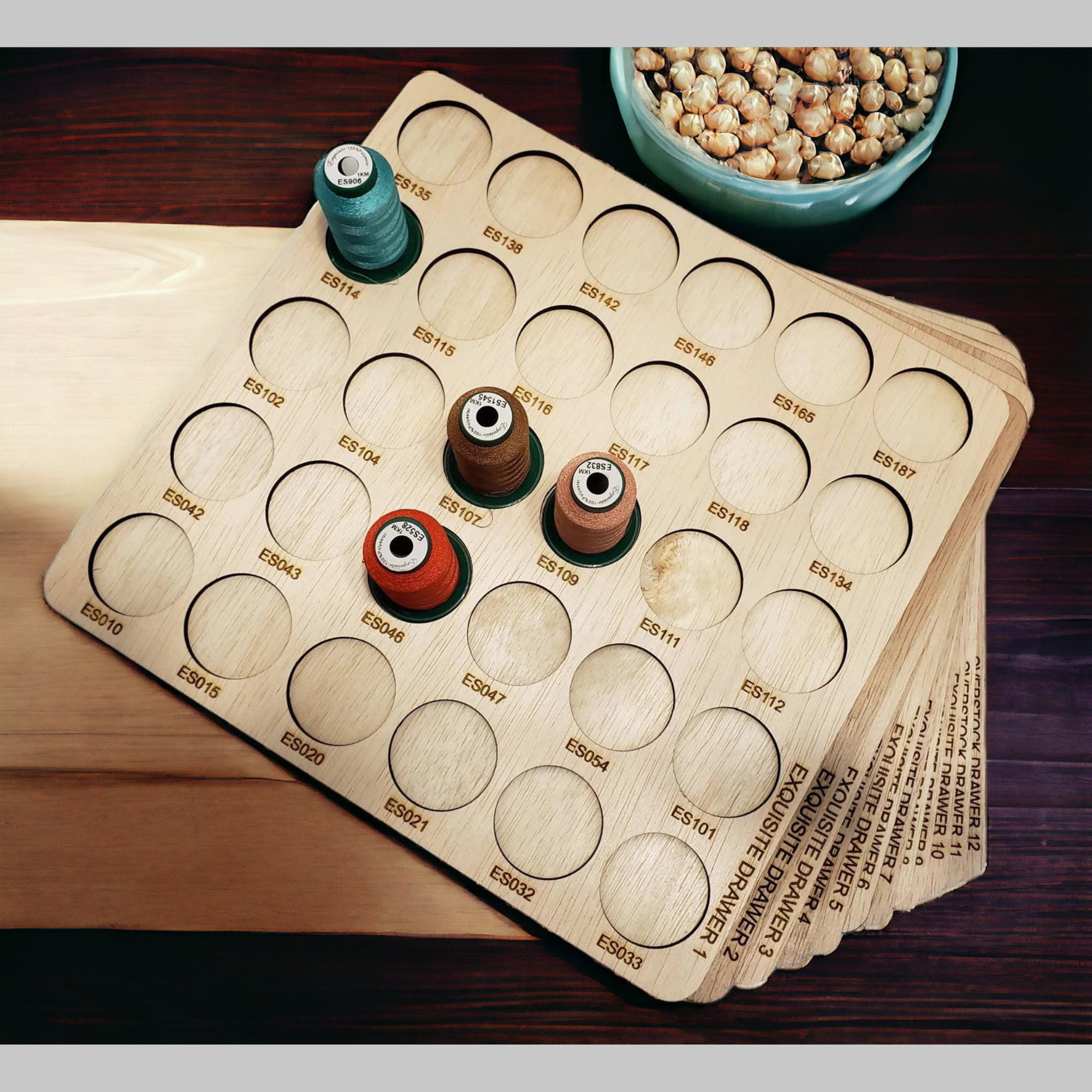 Exquisite Embroidery Thread Storage Trays | Thread Spool Organizers ...