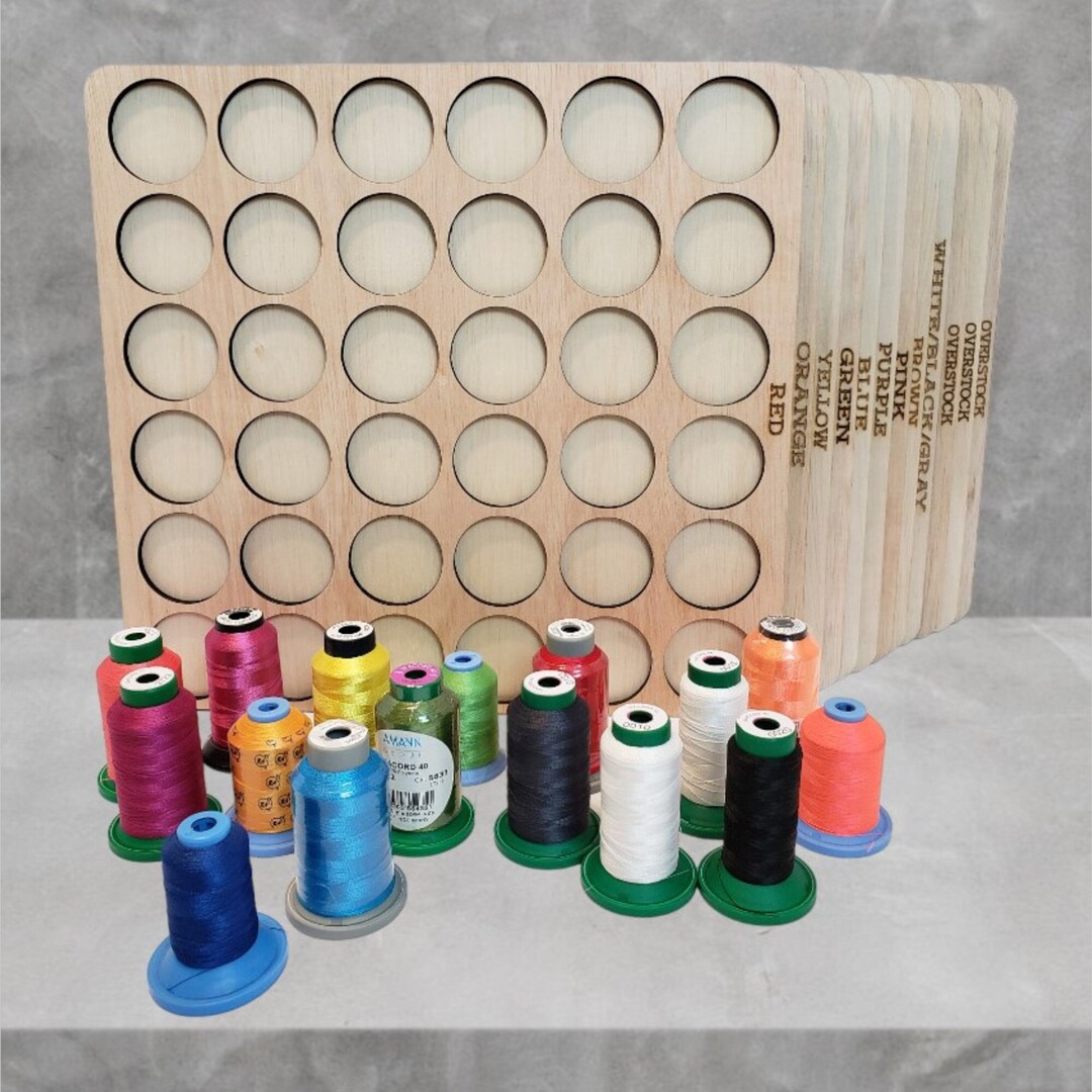 Sort-by-color Embroidery Thread Storage Trays | Thread Spool Organizers ...